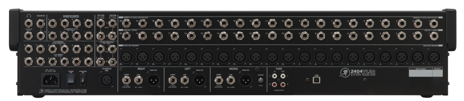 Mackie 2404VLZ4 24-Channel Mixer - Elevated Audio